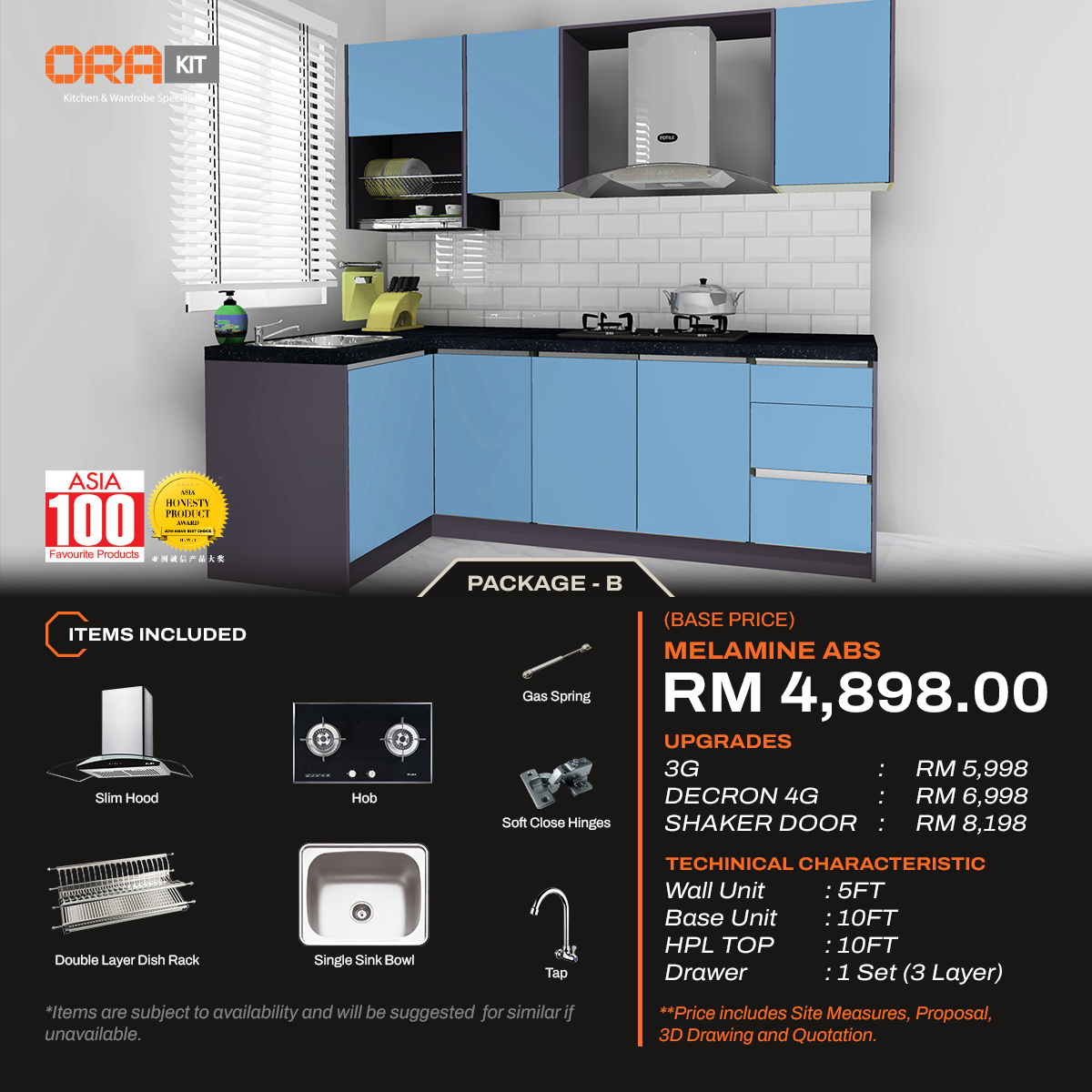 Catalog - Ora Kit Kitchen & Wardrobe