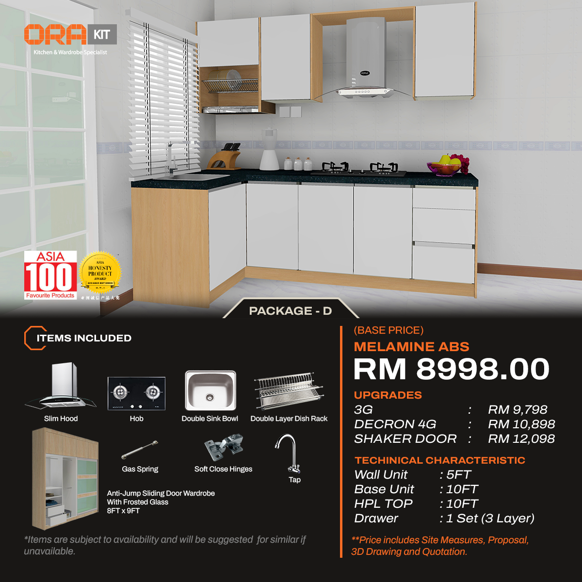 Catalog - Ora Kit Kitchen & Wardrobe